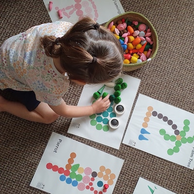 1/3 Set Mandala Loose Parts Template - Etsy