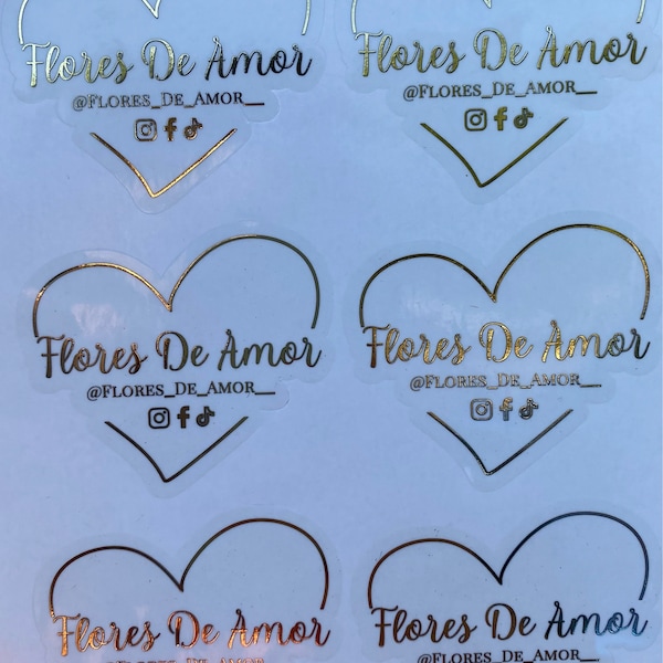 Gold Foil Printing, Gold Clear Custom Stickers, Transparent Stickers ...
