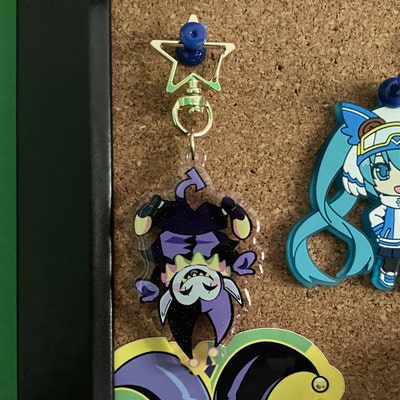 Jevil Deltarune Glitter Keychain Acrylic Epoxy Charm 2.5in. - Etsy