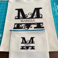 Split Monogram SVG/DXF/PNG, Split Monogram Frame Alphabet 15 Name Fonts ...