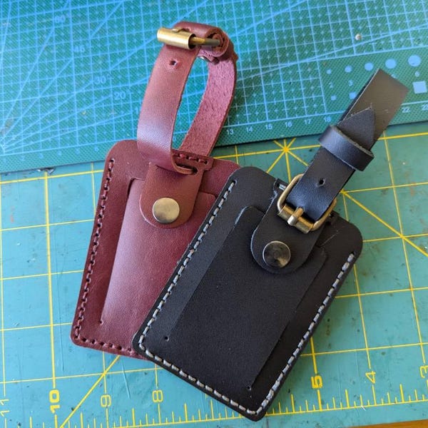 Leather Luggage Tag Pattern /A4 and Us Letter PDF/ SVG / DXF / for ...