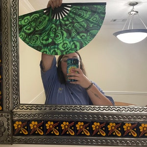 Groovy Disco Fan / Large Fan / Rave Accessory / Hand Fan / - Etsy