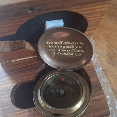 Personalized Compass, Compass Locket, Personalized Gift, Engraved ...
