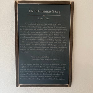 The Christmas Story Sign Christmas Wood Sign Holiday Signs Book Page ...