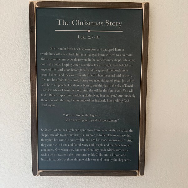 The Christmas Story Sign | Christmas Wood Sign | Holiday Signs | Book ...