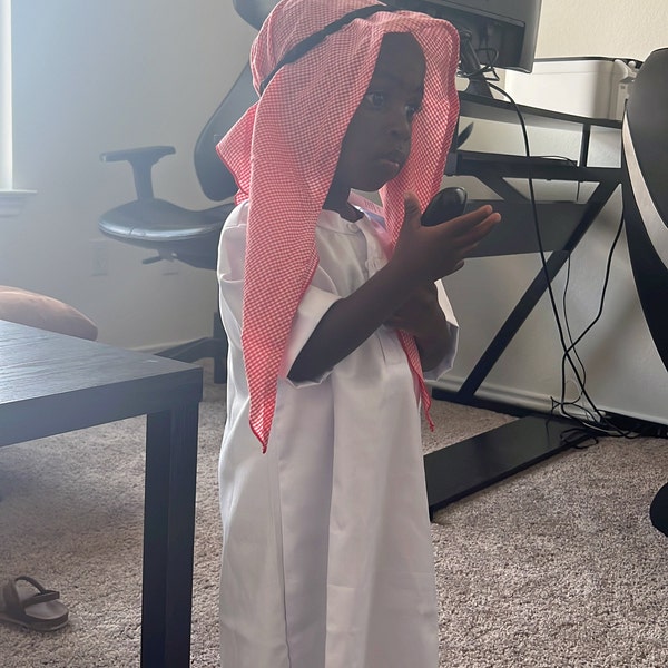 Baby Boys Abaya Full Sets, Abaya and Red & Black Turban Free for Age 0 ...