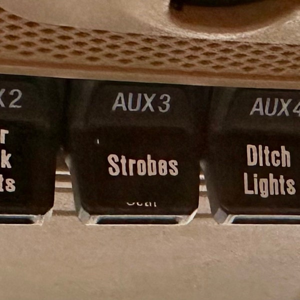 Custom Upfitter AUX Switch Decals | Stickers Labels | Fits: 2017 and Up ...