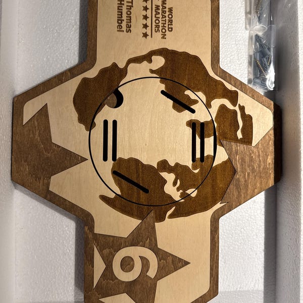 Six Star World Marathon Majors Finisher Medal Display Holder With ...