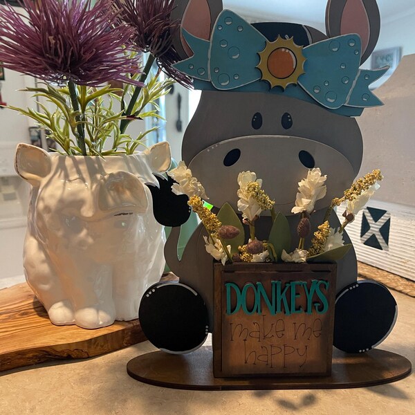 DONKEY Farm Animal Interchangeable Shelf Sitter and Hat or Bow Add on ...