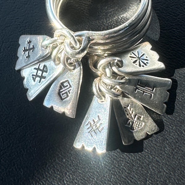 7 Day Charms Ring, Latvian Seven Day Ring or Bride's Ring With Pagan ...