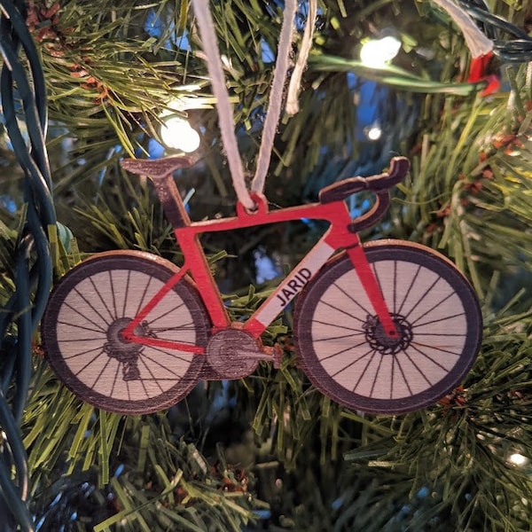 Personalised Road Bike Christmas Decoration - Etsy UK