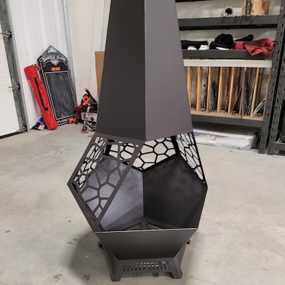 Fire Pit DXF, Fall Leaves Hexagon Fire Bowl, Digital Product for Metal ...