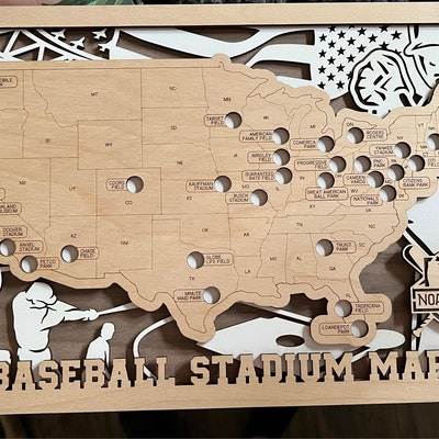 Baseball Stadium Travel Map, Stadium Bucket List, Baseball Bucket List ...