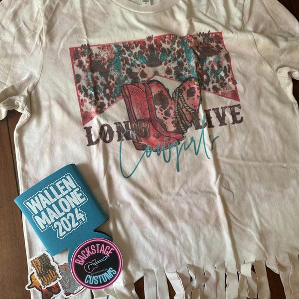 Country Music Fringe Bleached Shirt | Country | Shirts | Unisex ...