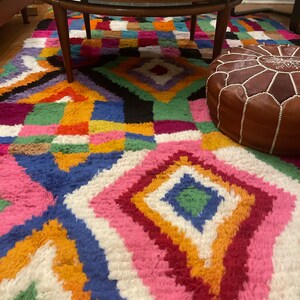 Large Red and White Checkered Rug, Moroccan Berber Checkered Rug ...