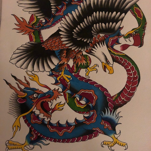 Sailor Vern 1983 Tattoo Flash Painting Boat Print. - Etsy