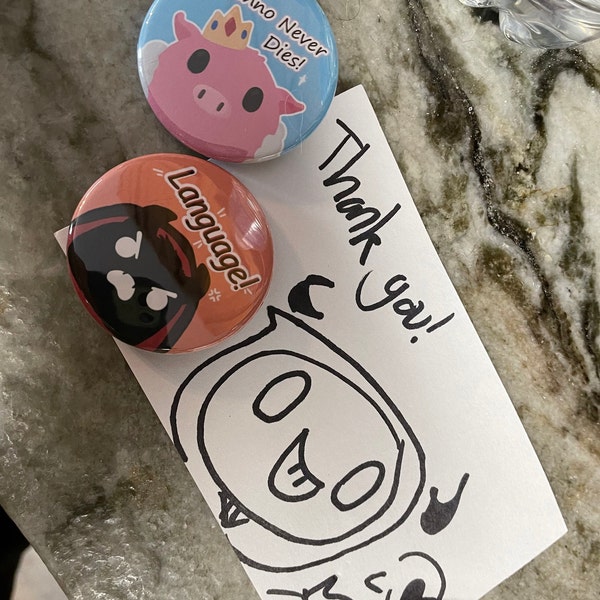 Badboyhalo "language!" Pin| MCYT Button - Etsy