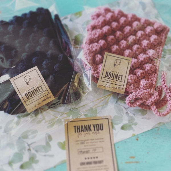 PRINTABLE Bonnet Tags - Downloadable PDF - Two Tag Styles - 6 Pc - Tags ...
