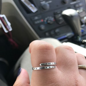 Led Zeppelin Lyric Ring 'And it makes me wonder' | Etsy