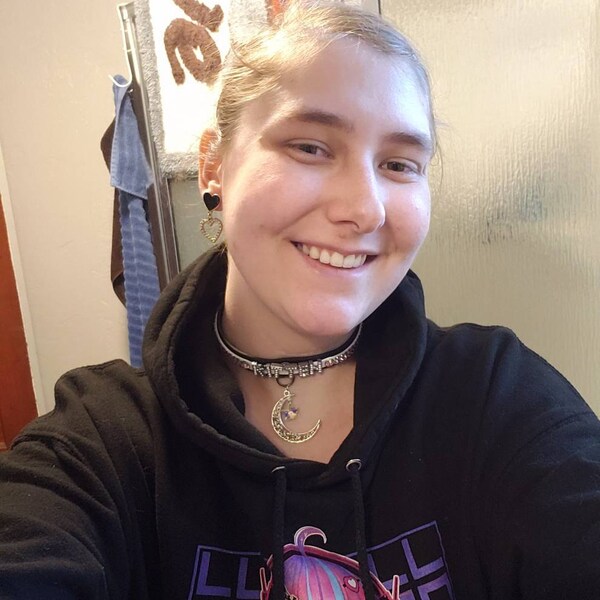 Gunmetal - Bone Ring Slip Chain / Fidget Choker/collar - Etsy