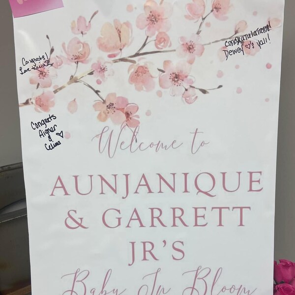 Cherry Blossom Welcome Sign Template, Editable Spring Japanese Sakura ...