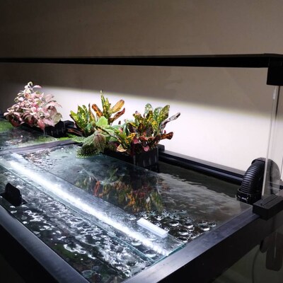 Nicrew Skyled Light Stand 2 Wide Base LED Riser, Fish Tank Light Lift ...