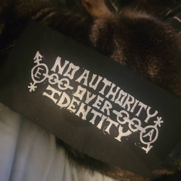 No Authority Over Identity Banner Print Patch - Etsy