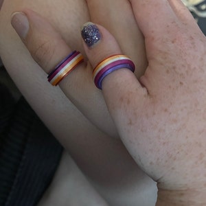 LGBTQ Fidget Rings Pride Flag Fidget Rings Pride Month LGBTQ Flag Ring ...
