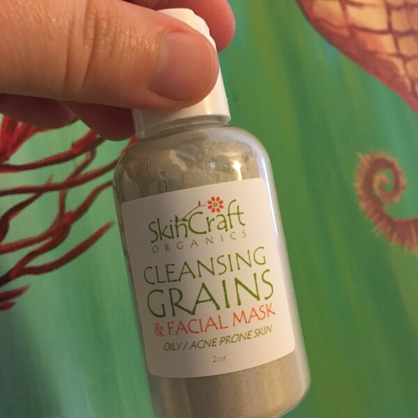 Cleansing Grains & Facial Mask Organic Oily, Acne Skin Care Natural ...