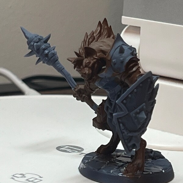 Bonegnasher Gnoll V1 32mm Base 3D Printed Resin Miniature Tabletop Role ...