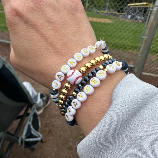 Personalized Sports Bracelets - Etsy