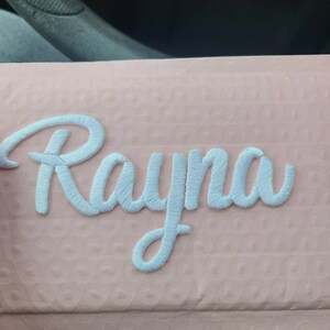 Custom Embroidered Name Iron on Patch Script Font Personalized - Etsy