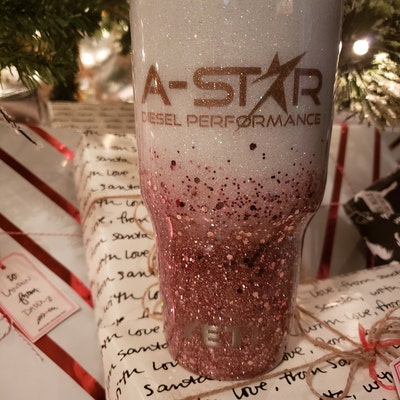 Glitter Tumbler, Glittered Yeti, Ombre Yeti, Personalized Yeti, White ...