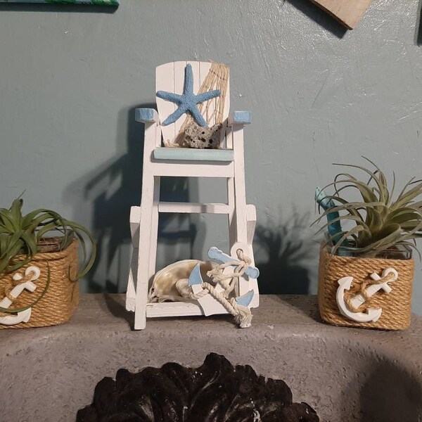 Lifeguard Adirondack Chair | Christmas Beach Decor | Lifeguard Chair ...