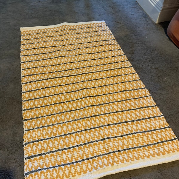 Green Rag Rug- Recycled Cotton Rags- 70x105cm - Etsy UK