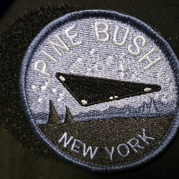 Pine Bush, New York Travel Patch | Alien & UFO | Cryptozoology | UFO ...
