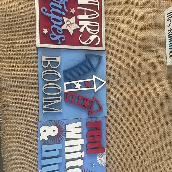 Summer Interchangeable Inserts - Ladder Inserts - Leaning Ladder - Wood ...