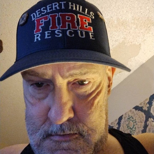 Fire Fighter Department, Fire & Rescue Trucker Cap, Puff Embroidery ...