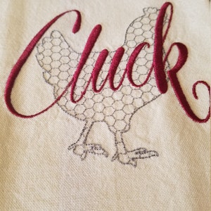 Chicken Cluck Chicken Wire Embroidery Design- Available Sizes 8x12 6x10 ...