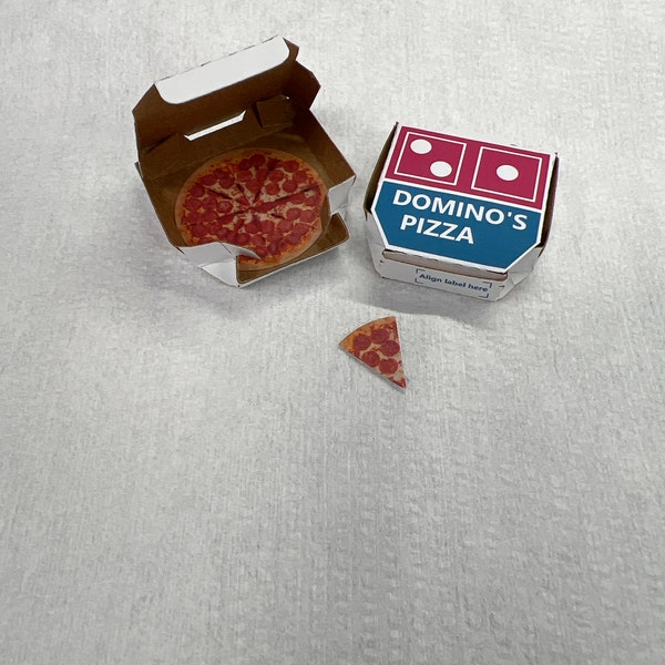 Domino's 1:12 Miniature Pizza Box Tiny Food Accessory - Etsy
