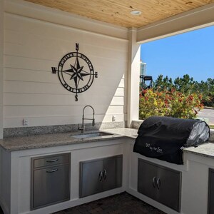 Personalized Life Tree Compass Sign , Metal Compass Wall Art ...