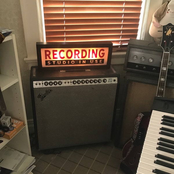 Recording Studio in Use Vintage Lighted Sign - Custom Lettering ...