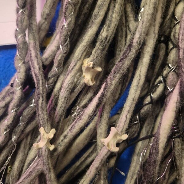 Wool Double Ended Single Ended Dreadlocks Fox Ombre Orange on Black ...