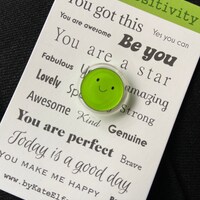 Pea of Positivity Magnet, Tiny Recycled Acrylic, Mini Cute Happy Pea ...