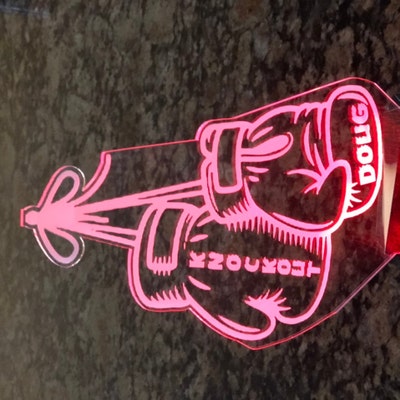 Boxing Gloves Night Light, Personalized Free, LED Night Lamp, With ...