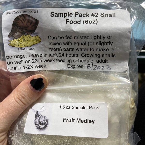 Sampler Pack #1 - Multiple Flavors of Snail Food - Protein Based Snail ...