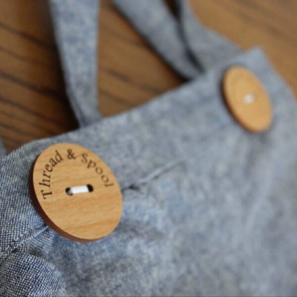 50 Custom Wooden Buttons - Your Shop Name or Logo - Etsy