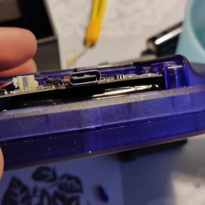 Gameboy Advance SP Usbc Type C Mod With 3D Printed GBA SP and Power ...