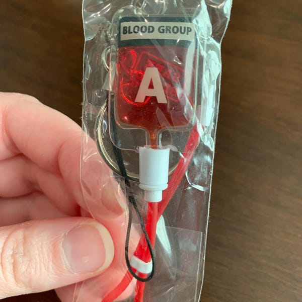 Blood Bank Key Chain,blood Bank Badge Reel, ABO Key Chain, Blood Type ...