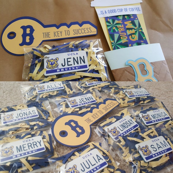 Personalized UCLA Bruins Keychain Tag - Custom Engraved - College ...